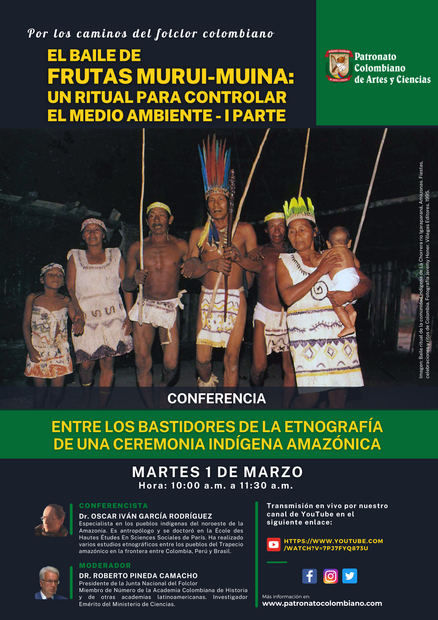 Conferencia: El baile de frutas Murui-Muina: una ritual para controlar ...