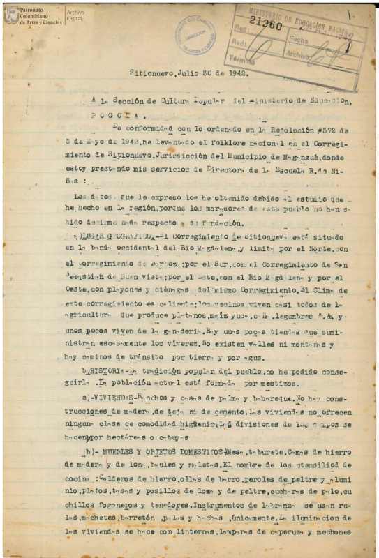 Encuesta Folclórica Nacional 1942 – Patronato Colombiano de Artes y ...