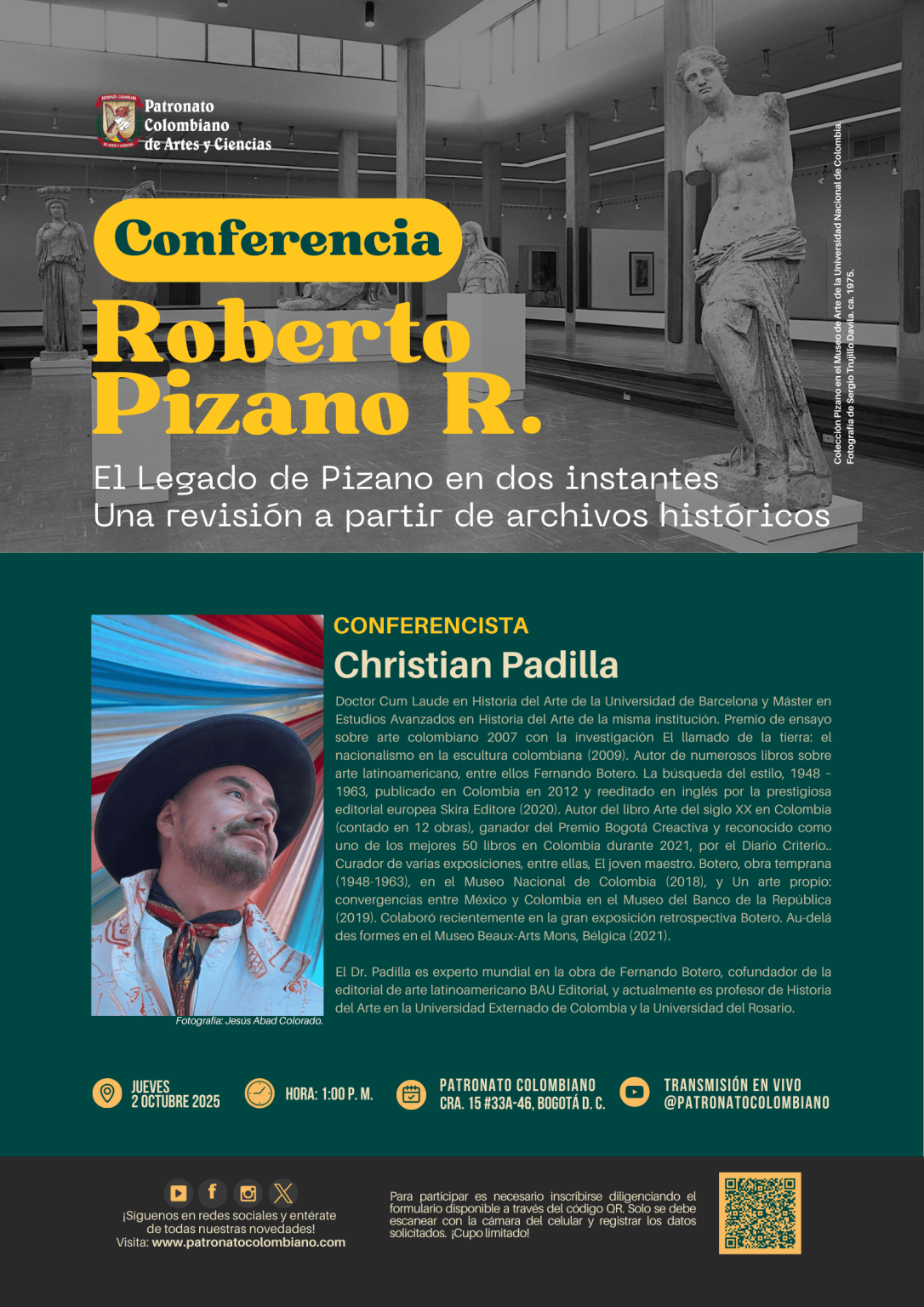 Conferencia Roberto Pizano: El Legado de Pizano en dos instantes ...